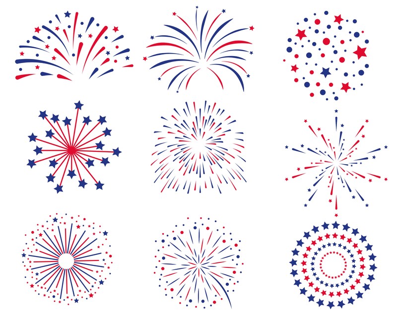 Fireworks Svg Fireworks Svg Bundle 4th of July Fireworks - Etsy