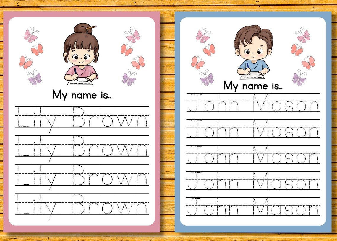 Custom Name Tracing Sheet • Personalized Name Practice Page for Kids ...