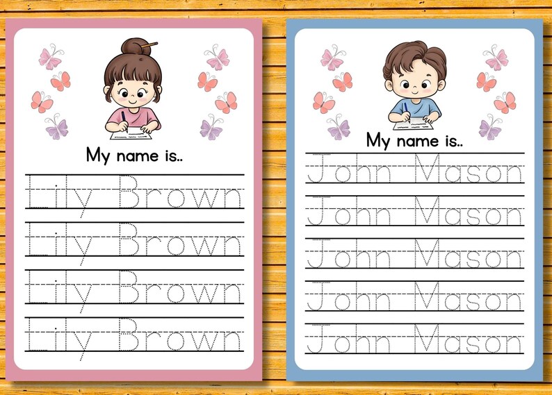 Custom Name Tracing Sheet • Personalized Name Practice Page for Kids ...
