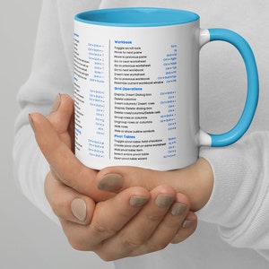 Excel Shortcut Mug Excel Shortcuts Mug With Color Inside - Etsy
