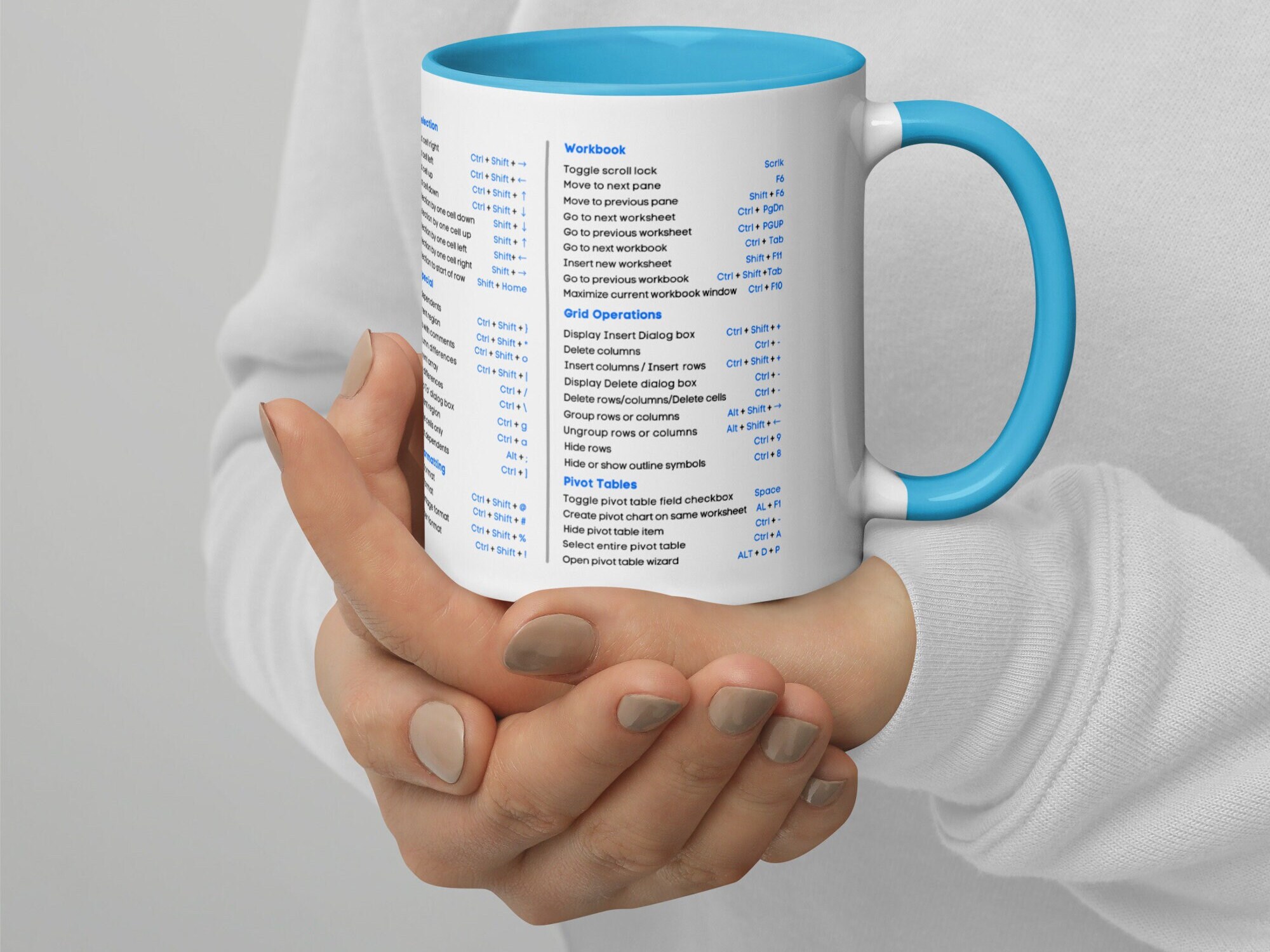 Excel Shortcut Mug Excel Shortcuts Mug With Color Inside - Etsy