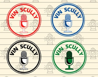 Vin Scully Mic Svg - Etsy Norway