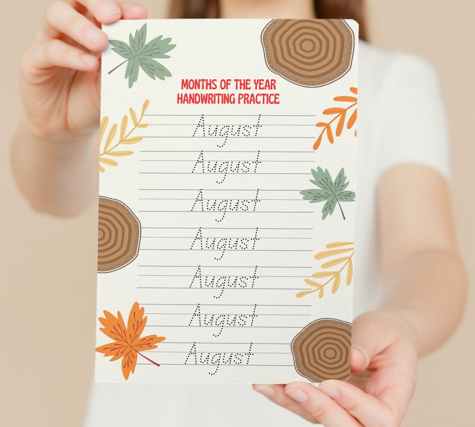 Months Tracing Worksheet Learning Months 12 Month Name - Etsy