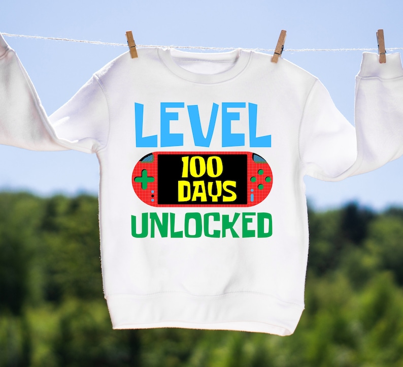 Level 100 Days Unlocked Svg Level 100 Days of School Shirt - Etsy