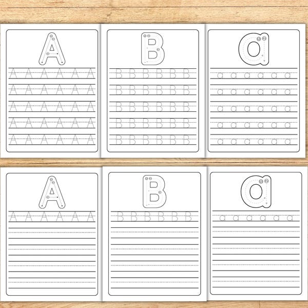 Abc Tracing a Z - Etsy