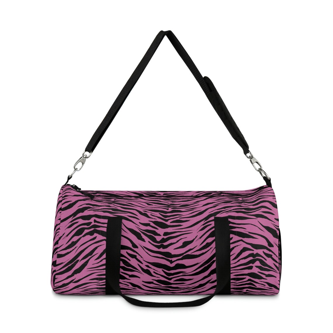 Tiger Print Duffel Bag Pink and Black Stripes - Etsy