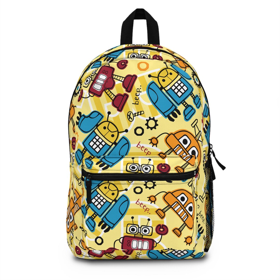 Robots Backpack | Backpack Back to School | Robots Design | Backpack ...