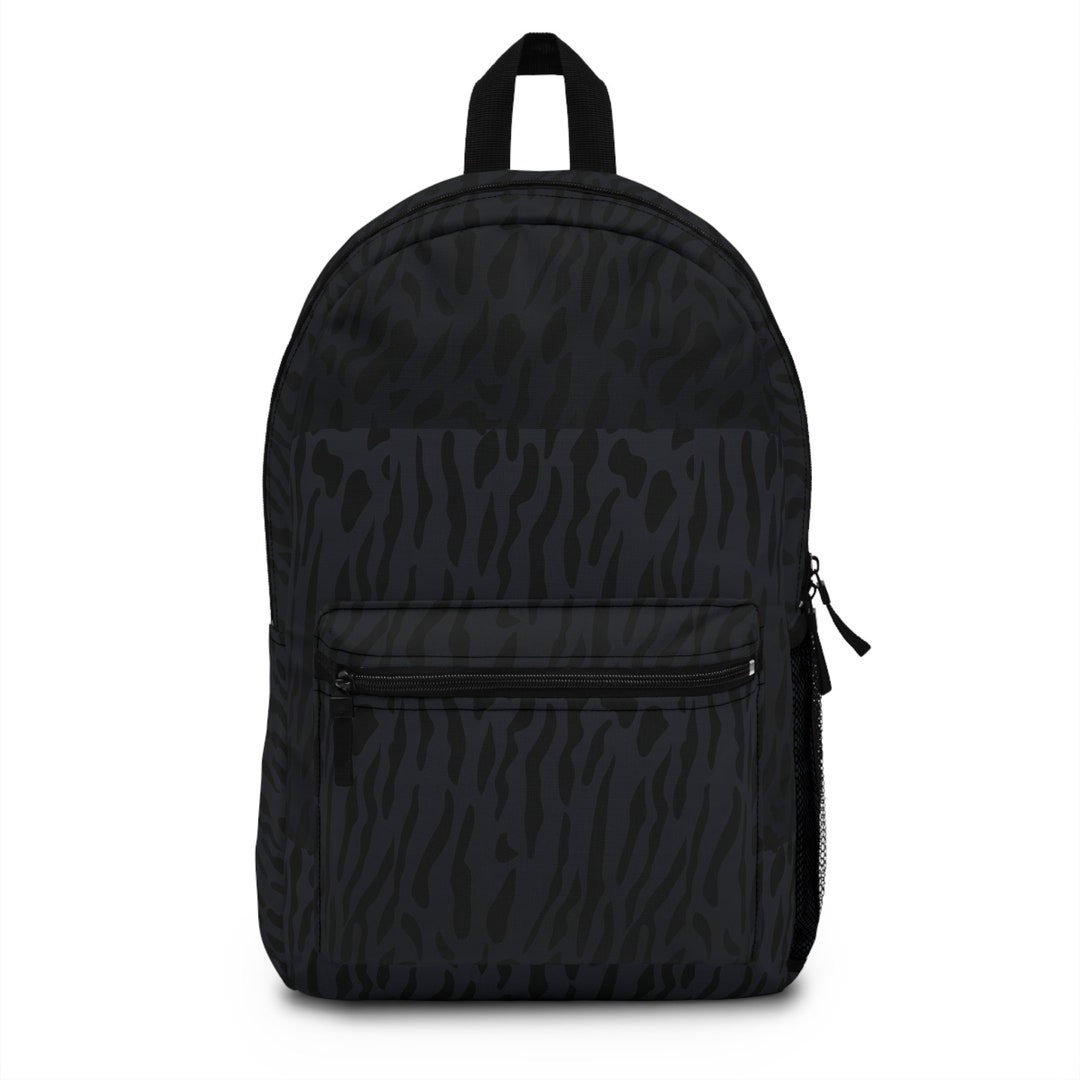 Black Animal Print Backpack | Backpack Back to School | Black Stripes ...