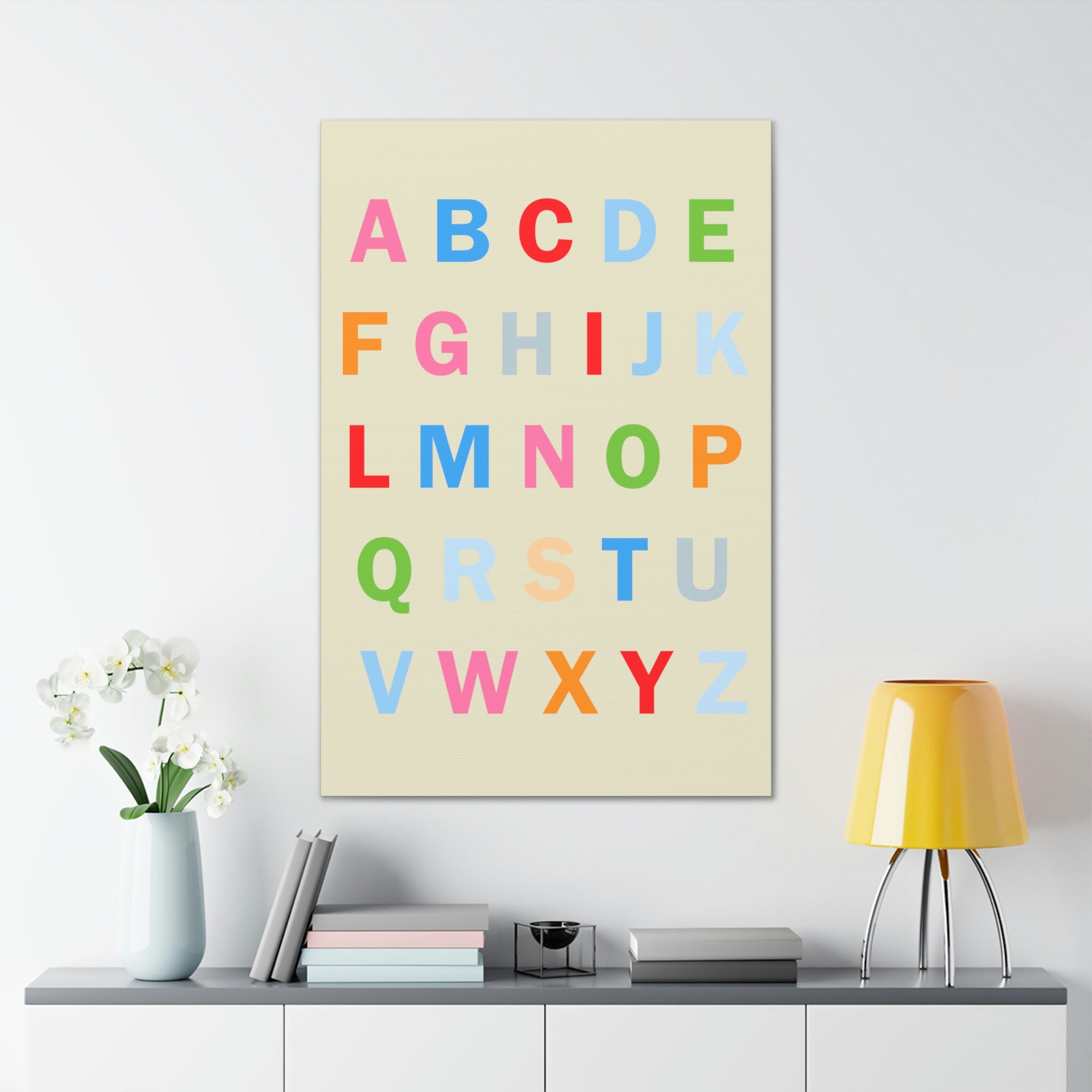 ABC Alphabet Sign on Canvas - Etsy
