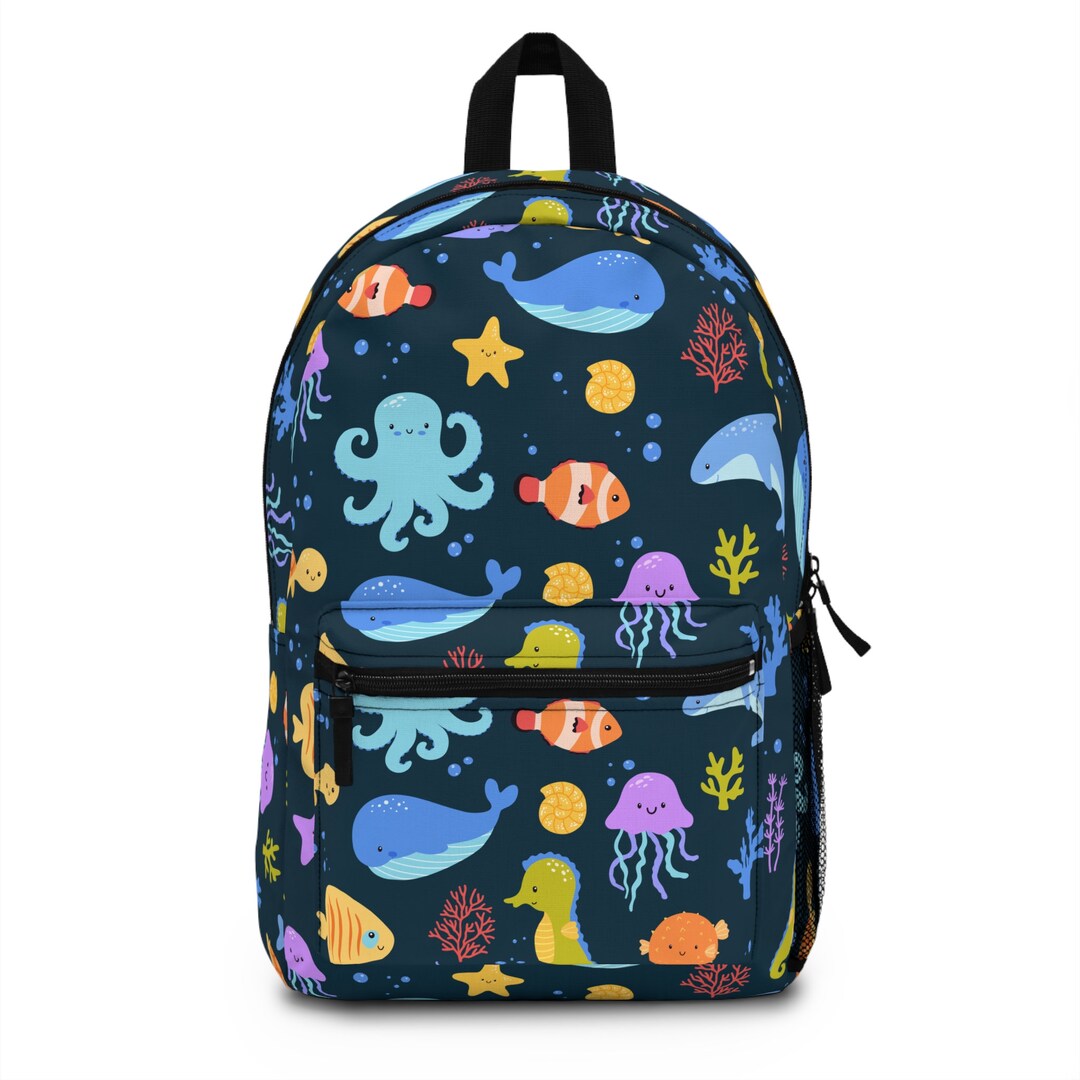 Sea Animals Backpack Backpack Back to School Sea Animals Design ...