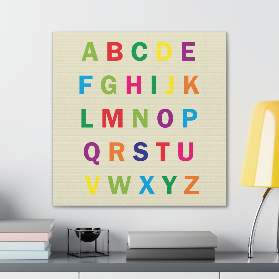 ABC Alphabet Sign on Canvas - Etsy