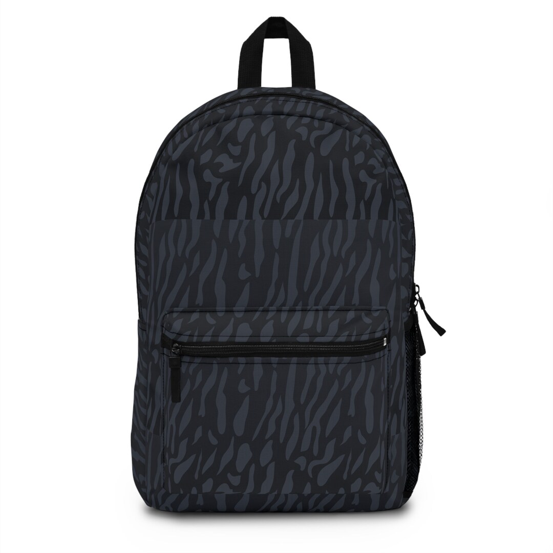 Black Tiger Print Backpack | Backpack Back to School | Black Stripes ...
