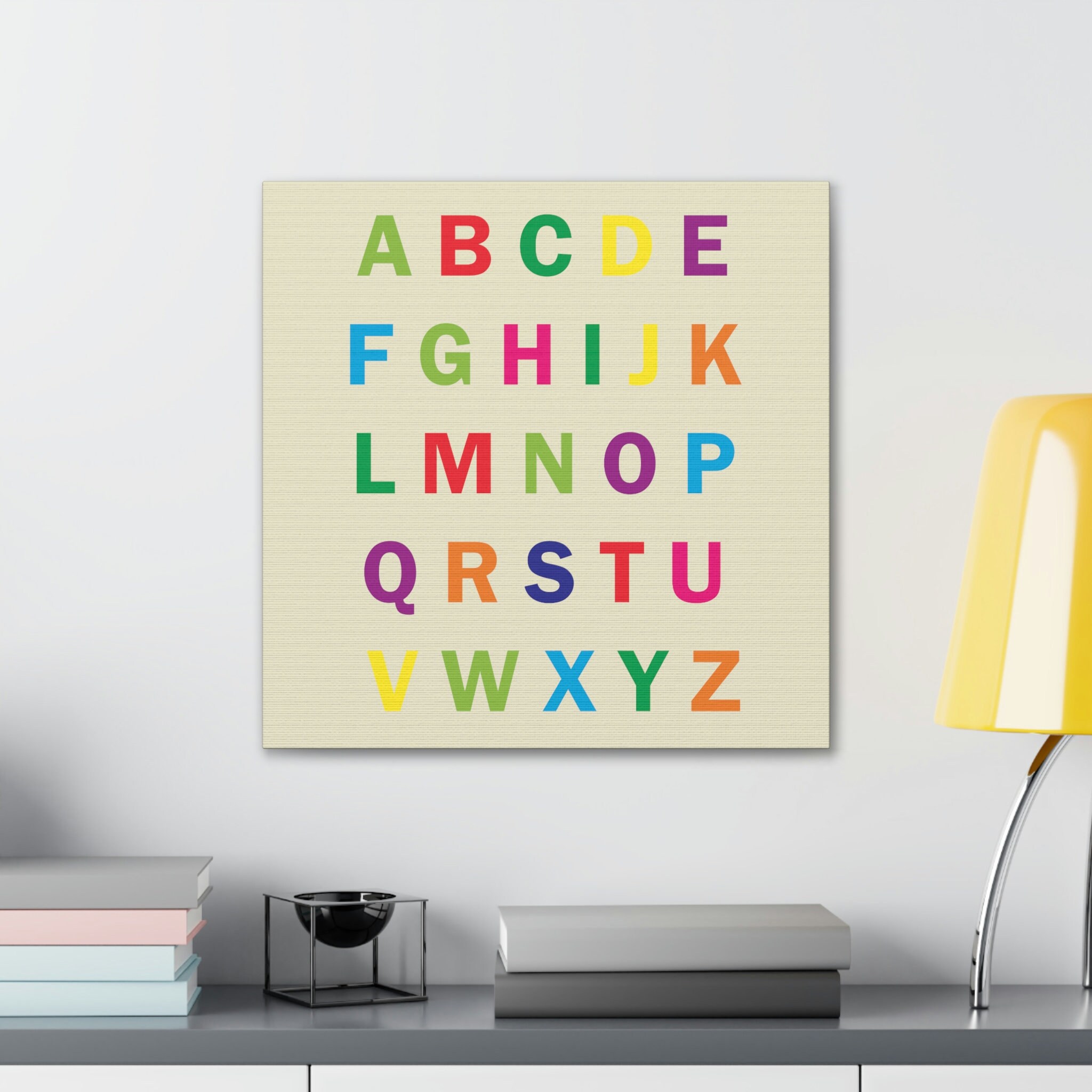 ABC Alphabet Sign on Canvas - Etsy