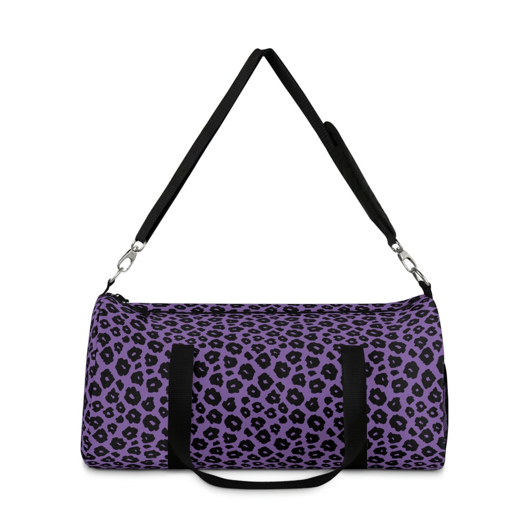 Leopard Print Duffel Bag Purple - Etsy