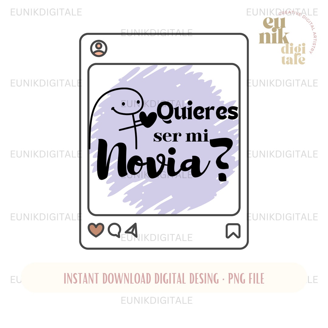 Quieres Ser Mi Novia Folk Valentine's PNG File, Funny Valentine PNG ...