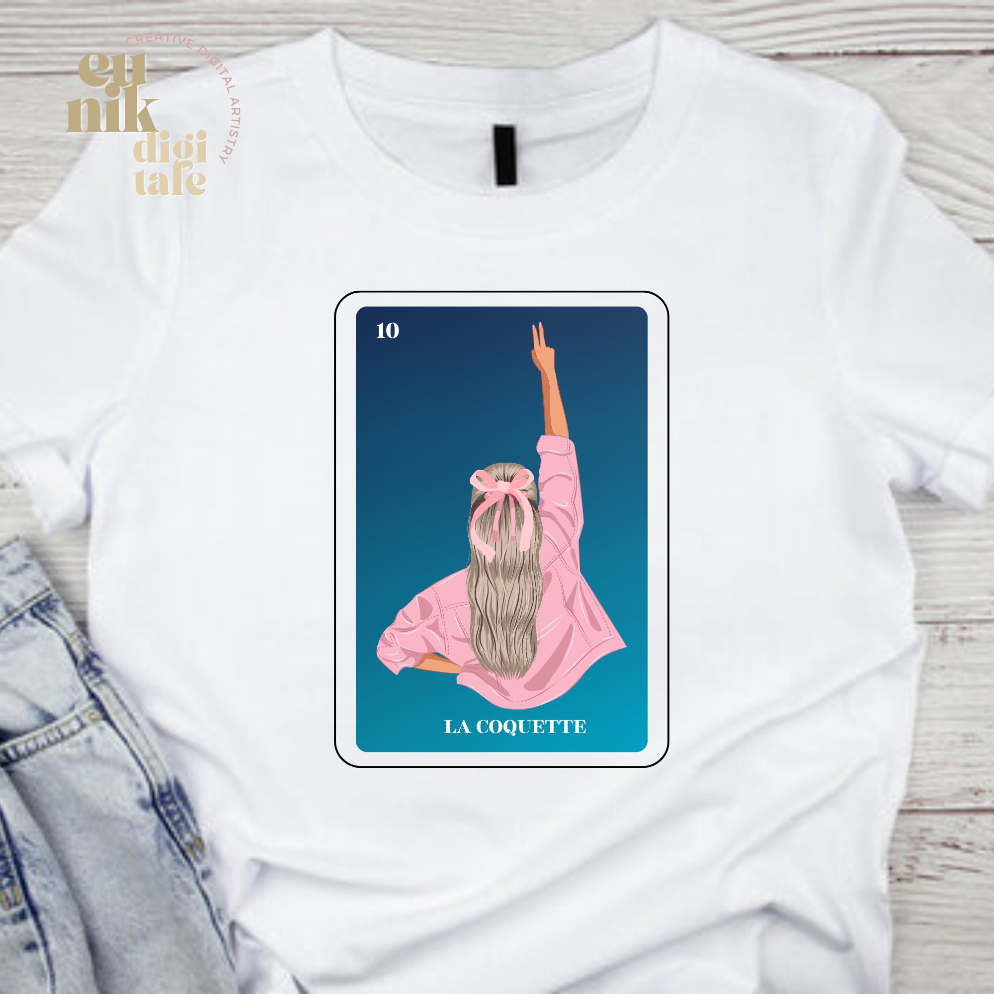 La Coquette Loteria Card, Coquette PNG File, Coquette Sublimation ...