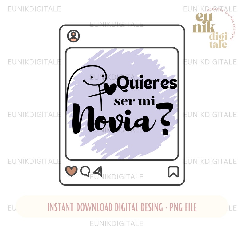 Quieres Ser Mi Novia Folk Valentine's PNG File, Funny Valentine PNG ...