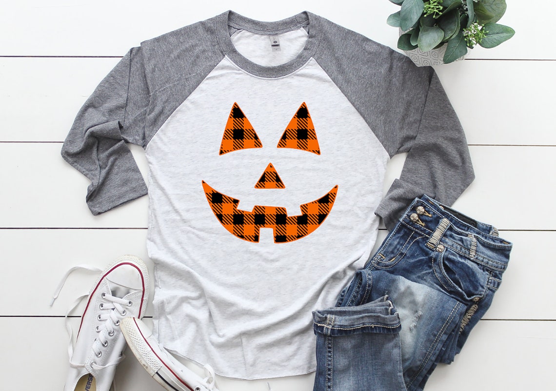 Halloween Shirts Pumpkin Face Shirt Jack O' Lantern - Etsy