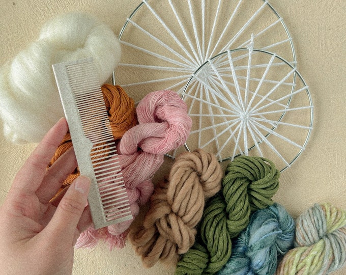 DIY Full Weaving Kit and Fiber Pack | Beginner Friendly | Circle Loom ...