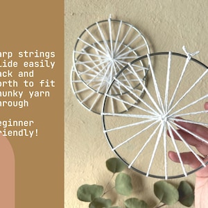 Set of 3: Warped 5" Metal Hoops for Weaving | Weaving Kit | Round ...