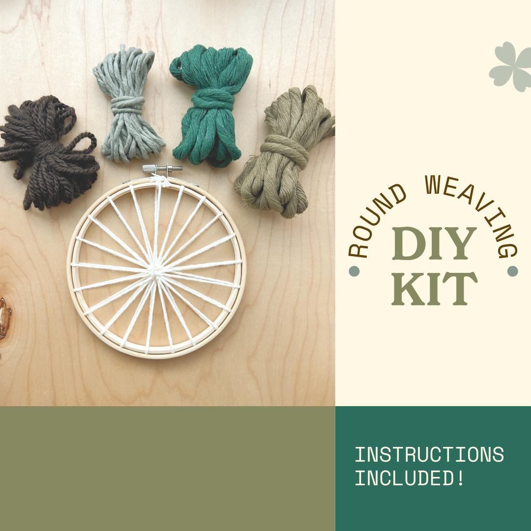 Beginner Round Weaving Kit | Summer DIY Round Weaving | Colorful ...