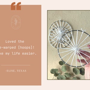 Set of 3: Warped 5" Metal Hoops for Weaving | Weaving Kit | Round ...