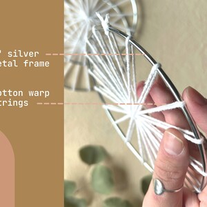 Set of 3: Warped 5" Metal Hoops for Weaving | Weaving Kit | Round ...