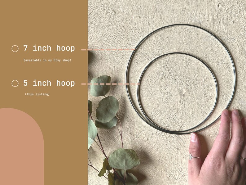 Set of 3: Warped 5" Metal Hoops for Weaving | Weaving Kit | Round ...