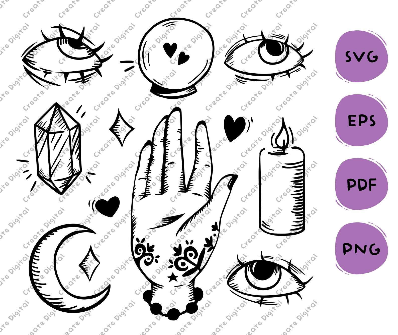 Witch Bundle Svg Witch SVG Witchy Svg. Cut File for | Etsy