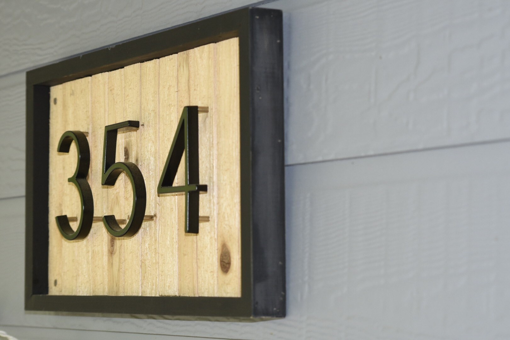 House Number Sign- Address Plaque- Modern- Contemporary-cedar Wood ...
