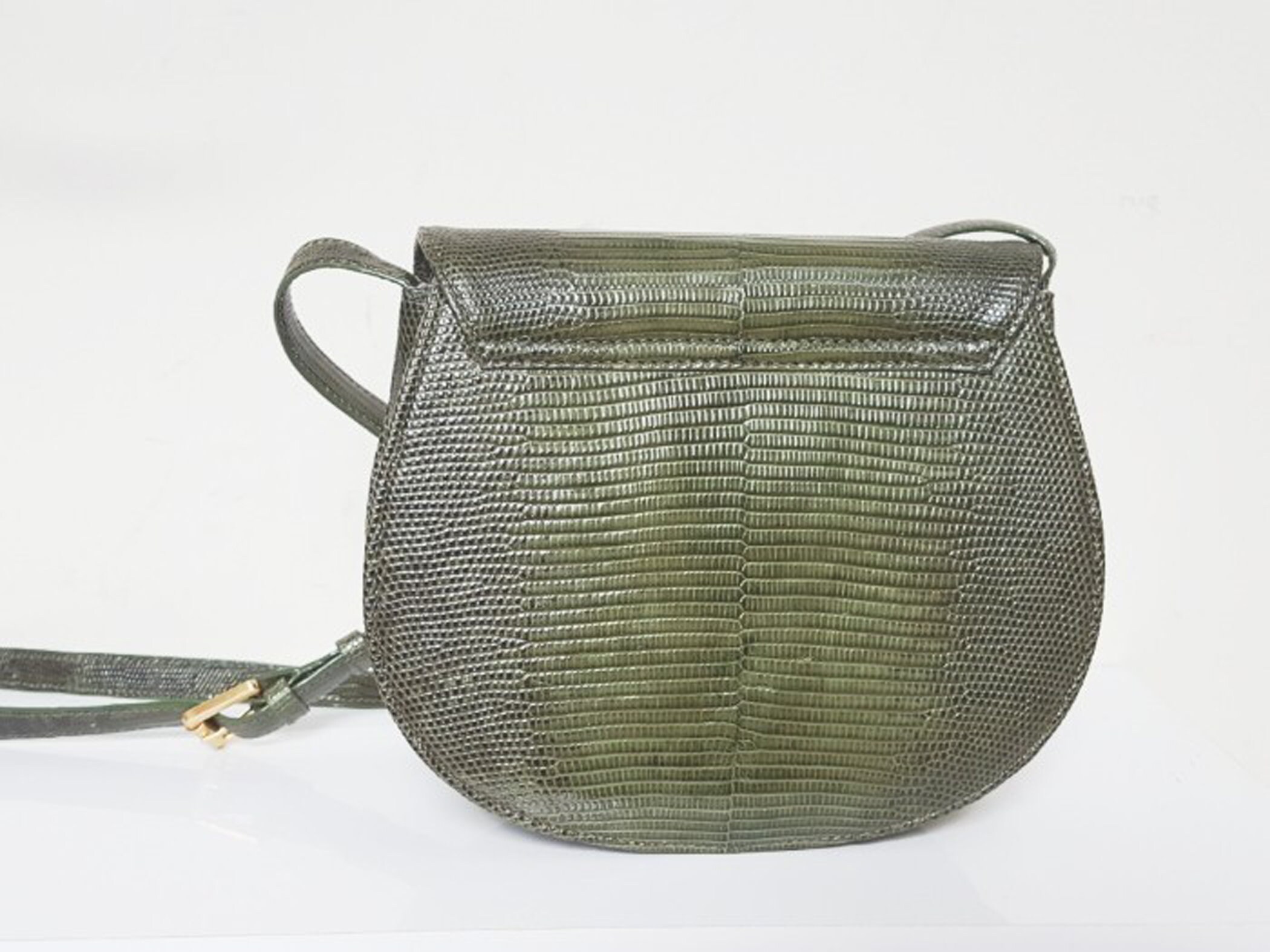 Iklim Handmade Real Lizard Skin Leather Crossbody Round Shoulder Strap ...