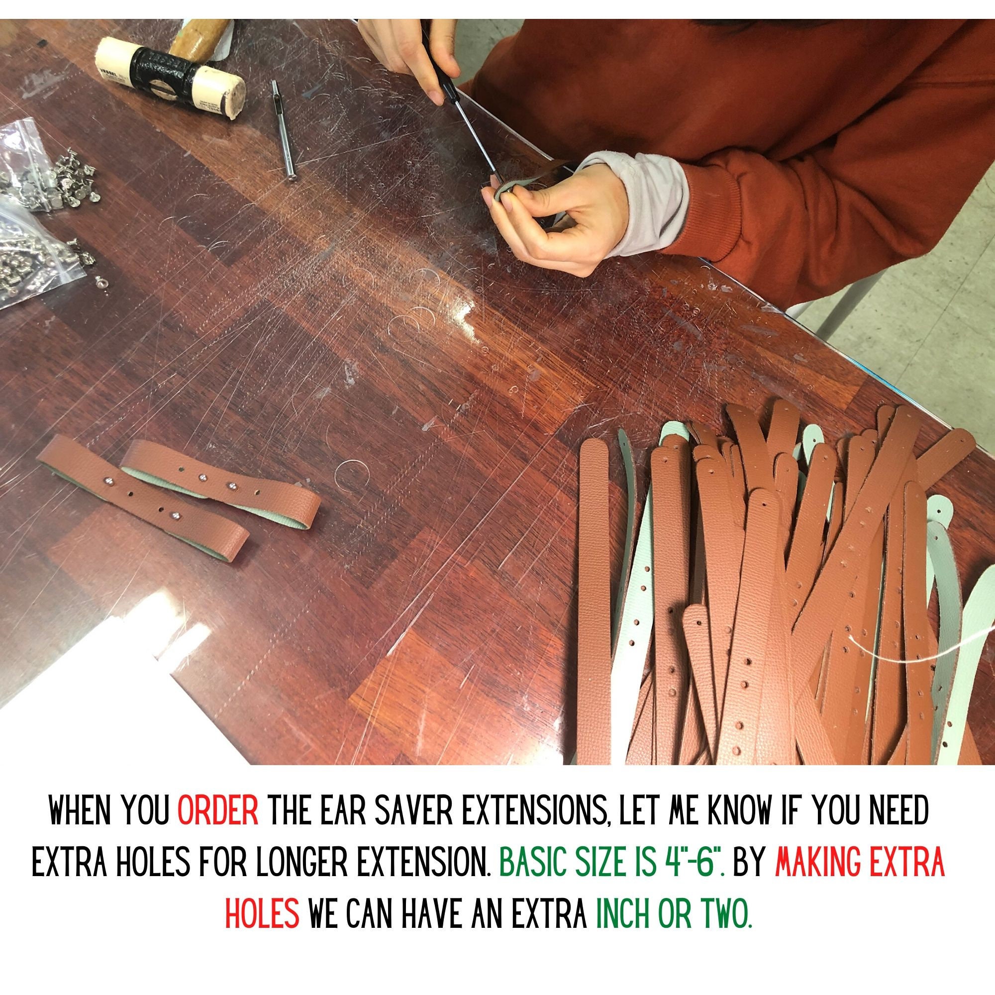 Ear Saver Leather Ear Saver Adjustable Face Masks Mask Extender Mask ...