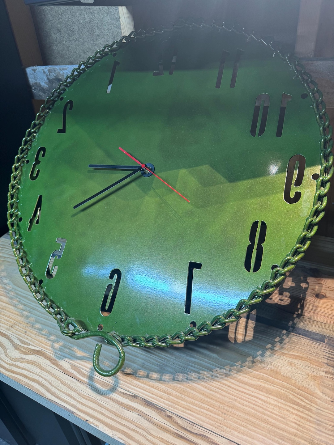 Fabricated Backwards Number Clock - Etsy