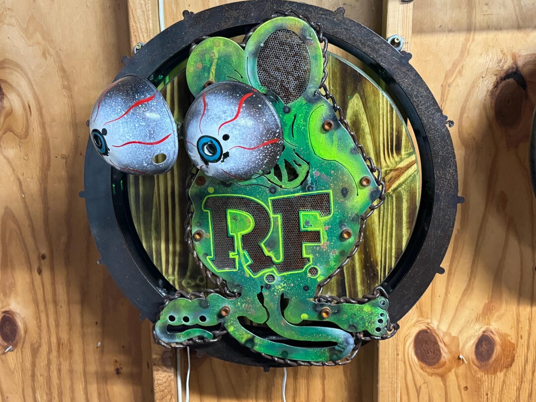 Rat Fink Custom Fabricated Metal, Wood & Neon Sign - Etsy