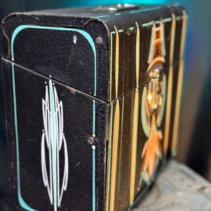 Black Pinstriped File Box - Etsy