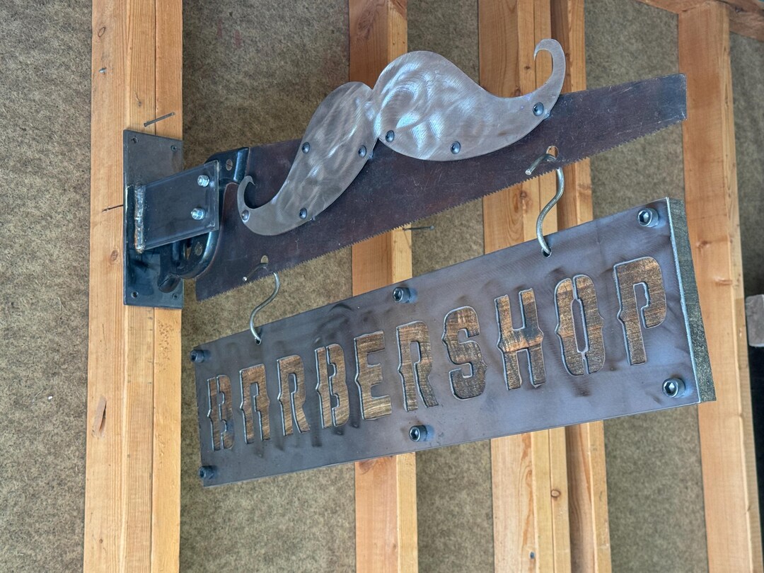 Custom Fabricated Mustache Barbershop Sign - Etsy