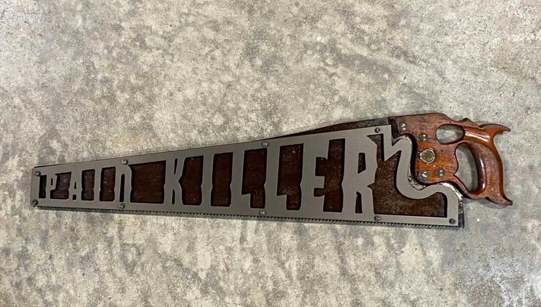 Large Pain Killer CNC Rip-cut Saw Art - Etsy