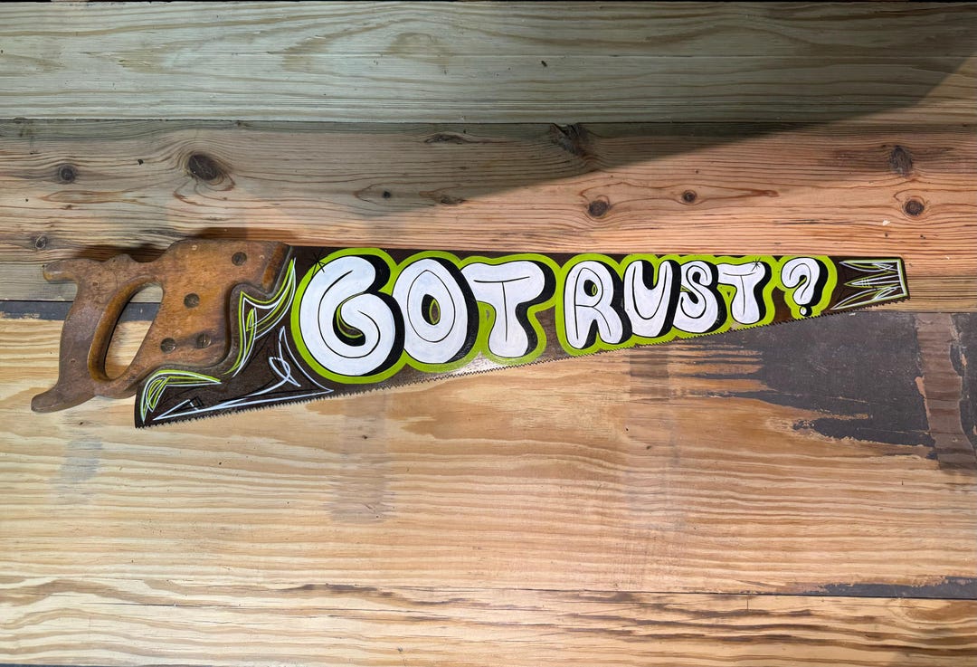 Got Rust? Hand-painted Rip-cut Saw - Etsy