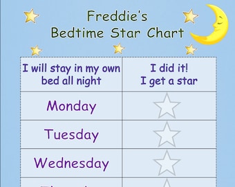 Reward Chart for Sleeping in Own Bed - Etsy UK