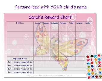 Butterfly Reward Chart - Etsy UK