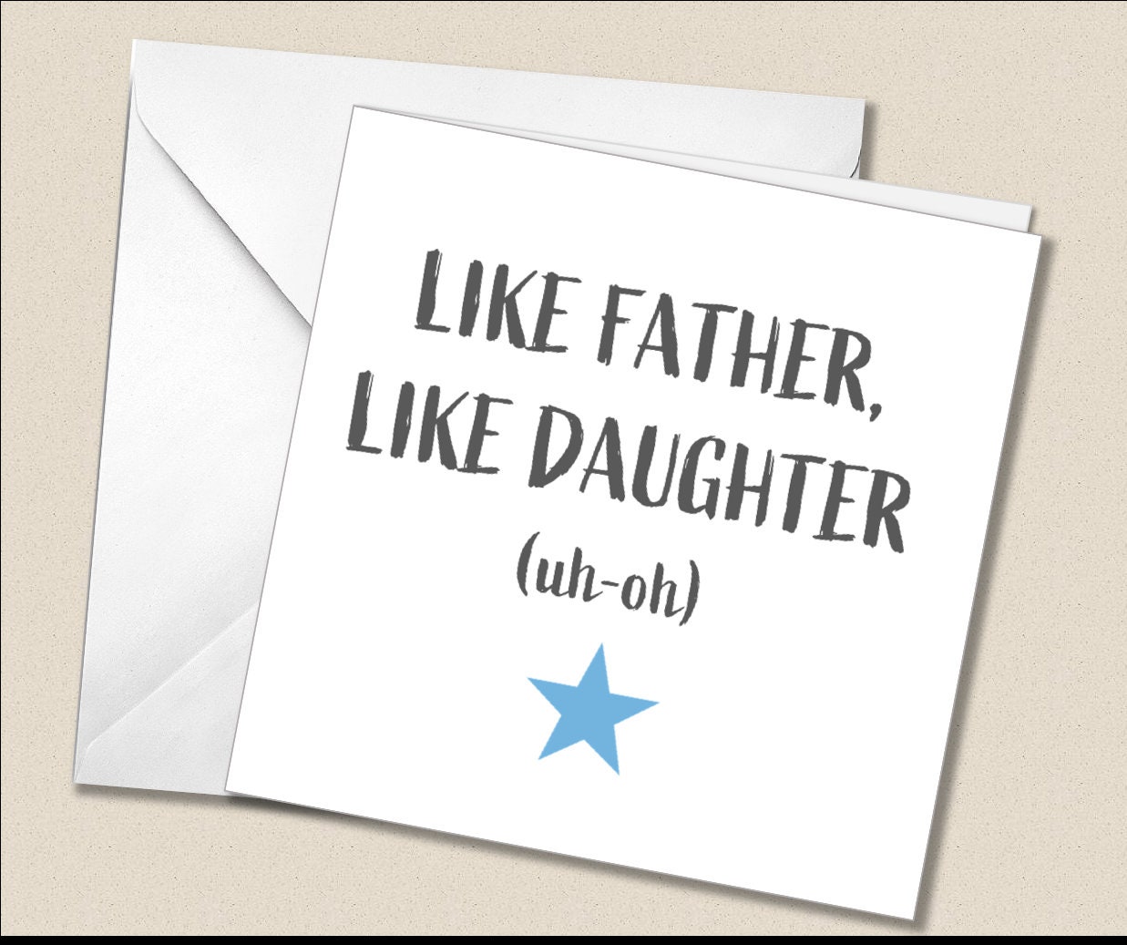 Personalised Fathers Day Card Like Father Like Daughter / - Etsy UK