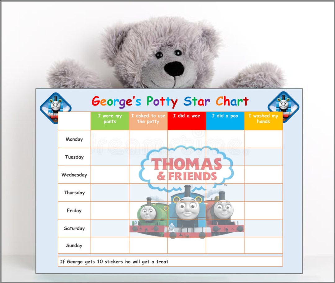 POTTY TOILET TRAINING Reward Star Chart Personalised Girls Boys T T T ...