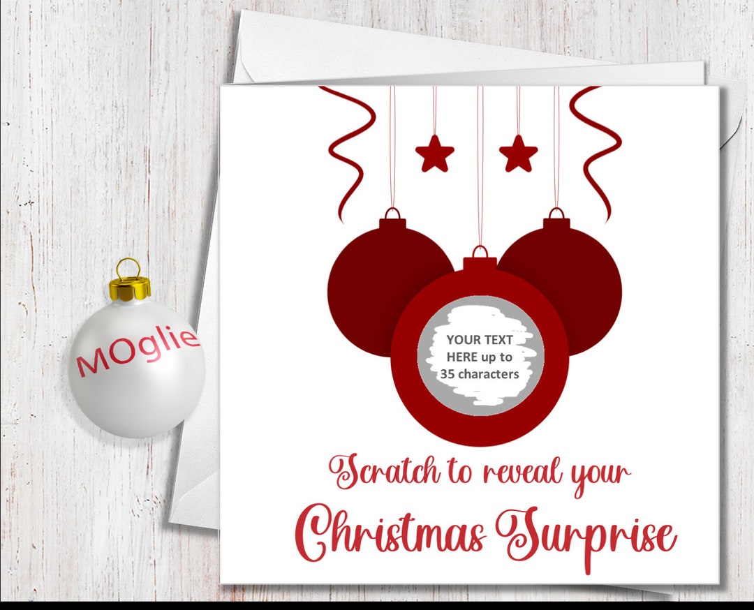 Personalised Christmas Scratch Card Scratchcard Surprise - Etsy UK