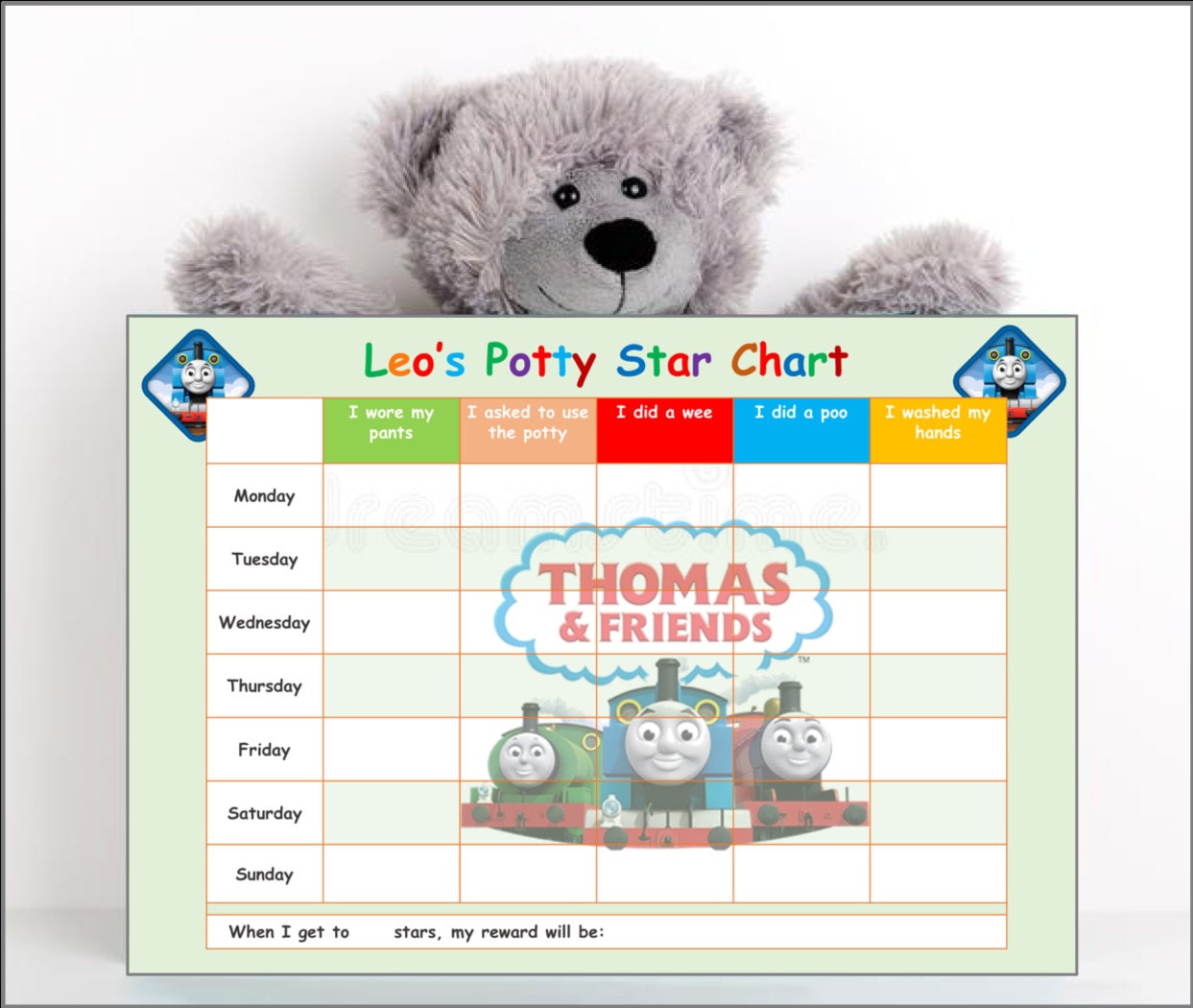 POTTY TOILET TRAINING Reward Star Chart Personalised Girls - Etsy