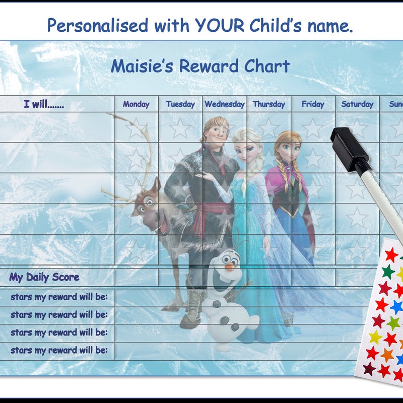 Frozen Chore Chart - Etsy
