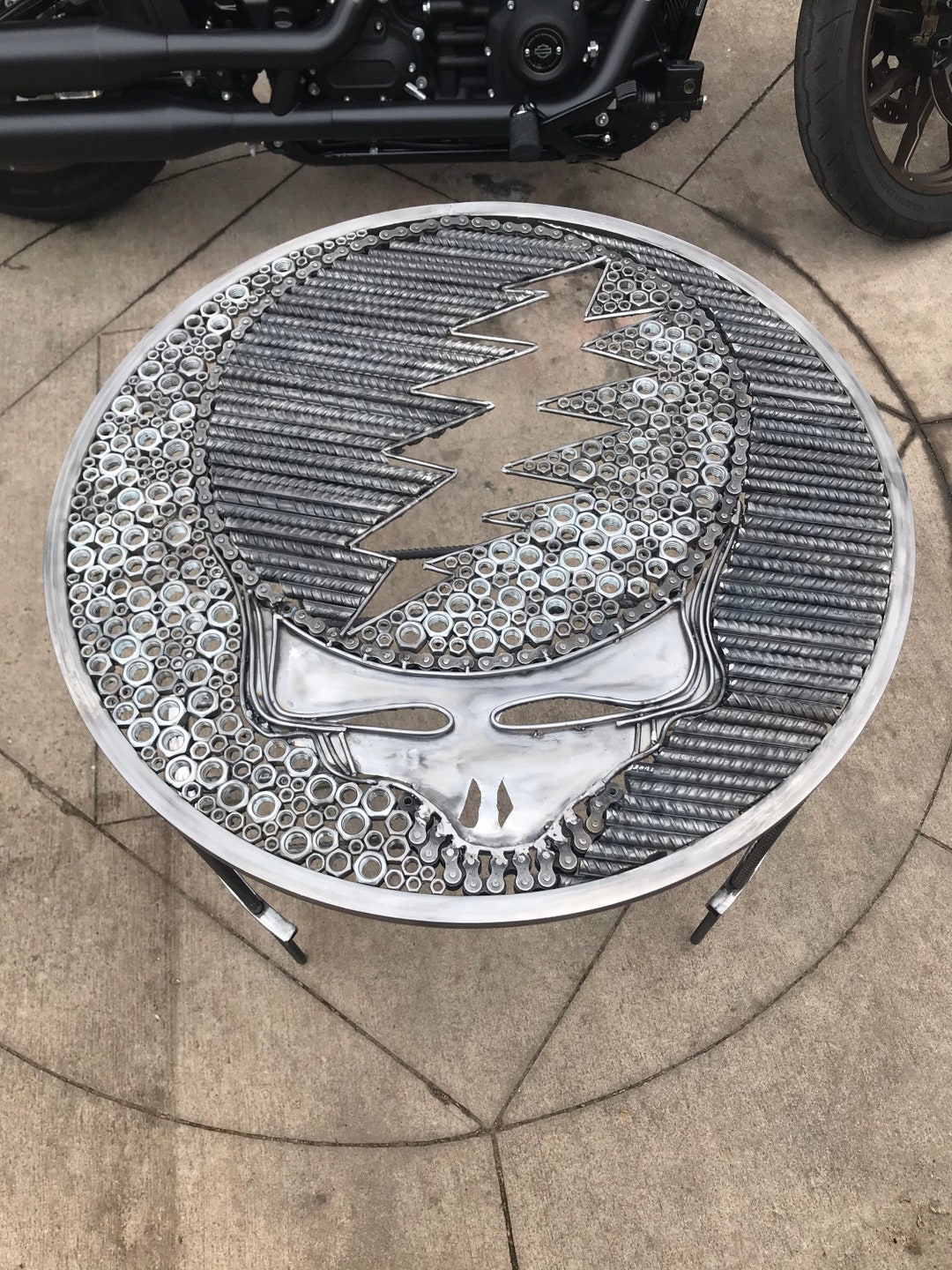 Grateful Dead Steal Your Face End Table - Etsy Grateful Dead Steal Your Face End Table - Etsy