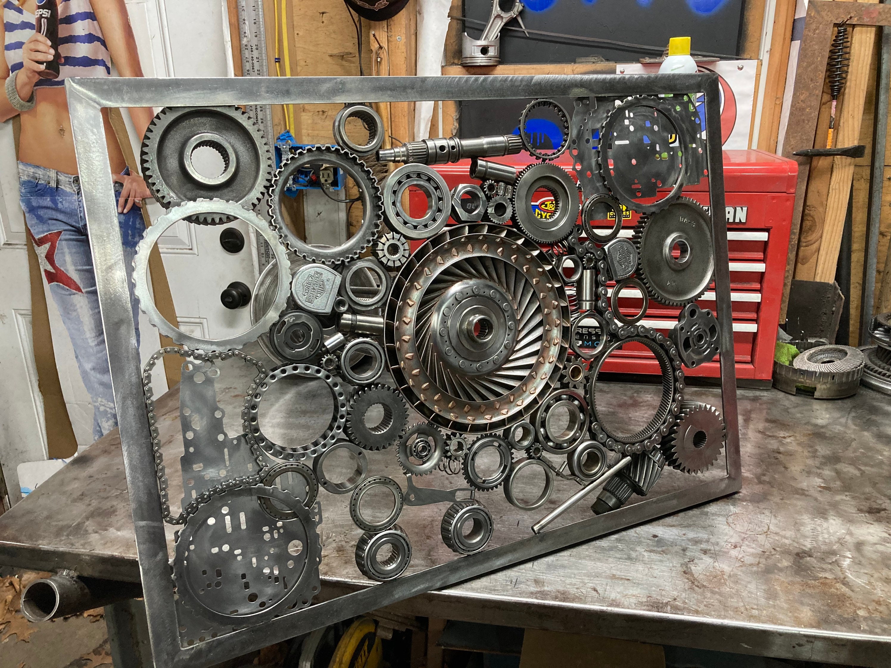 Gear Heads End Table - Etsy