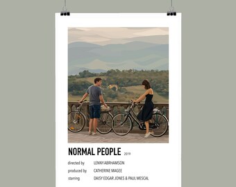 A3 Normal People Poster Paul Mescal Daisy Edgar-jones - Etsy
