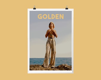 Golden Harry Styles Poster - Etsy UK