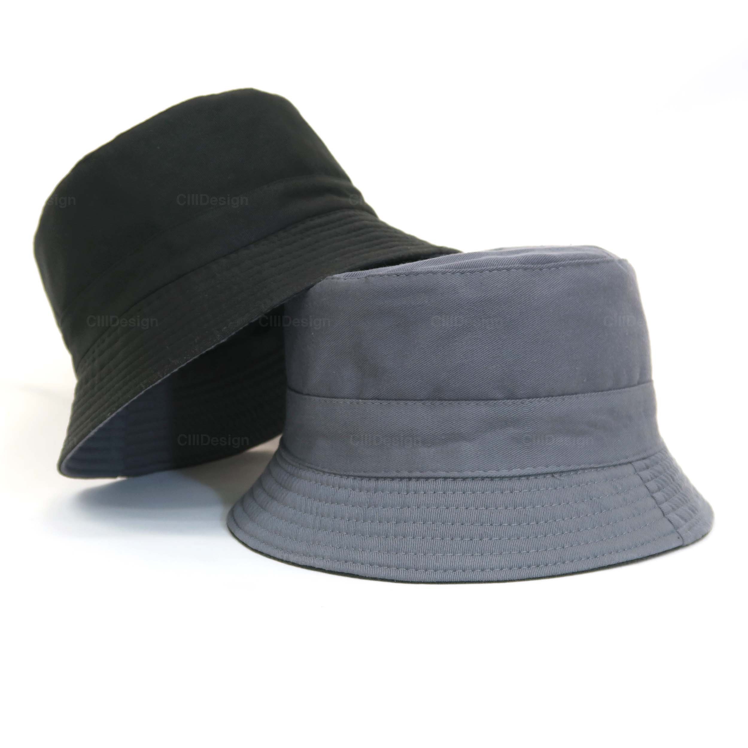 Bob réversible coton noir gris | Etsy